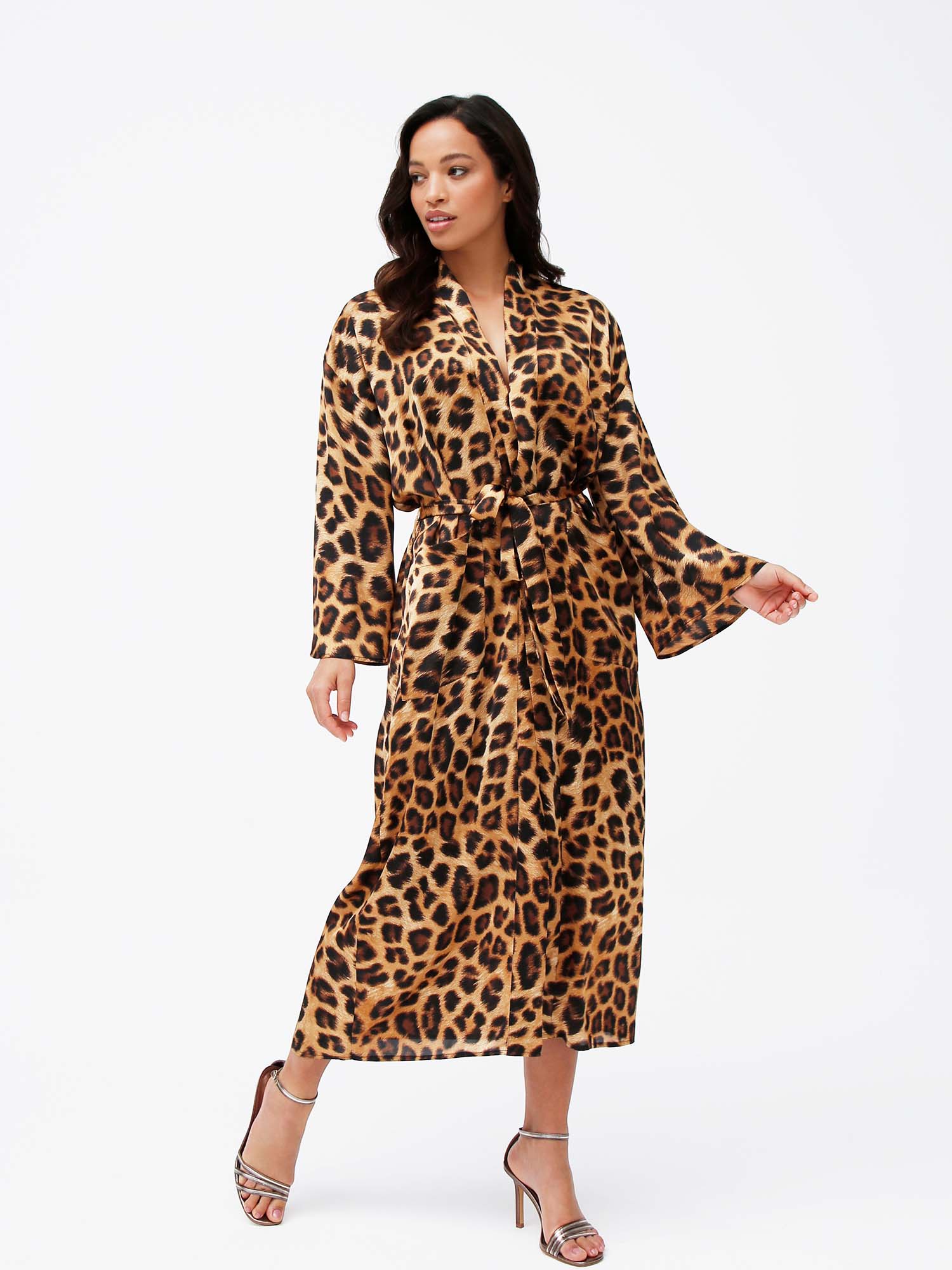 Rose leopard kimono – Mirela
